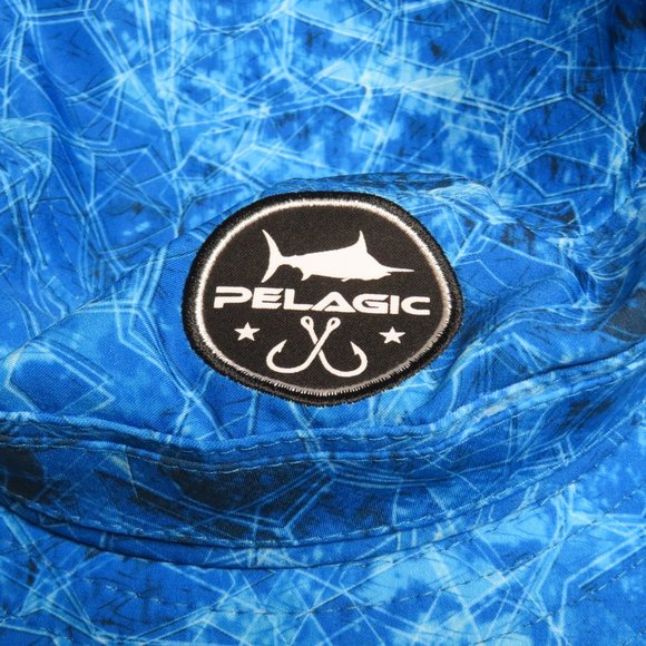 Pelagic | Accessories | Pelagic Sunsetter Pro Bucket Hat Hex Blue New ...